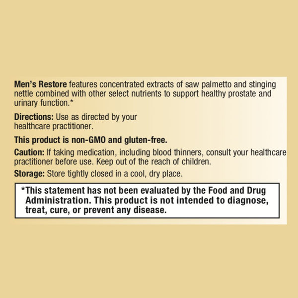 Men's Restore Prostate & Urinary Tract Support - 60 Tablets – Akasha ...