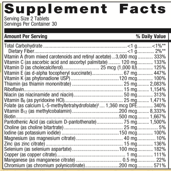 Vital Multi Vitamin & Minerals - 60 Tablets – Akasha Naturals